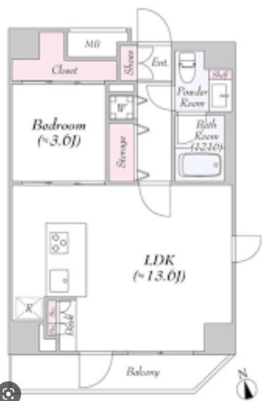 三田駅徒歩1分！初期費用安い2023年完成したSOHO利用、ペット飼育相談可能な新築高級賃貸マンションのLog(ログ)三田駅前1Kと1LDK室内写真、間取り、内見記録: 港区高級賃貸徒然草